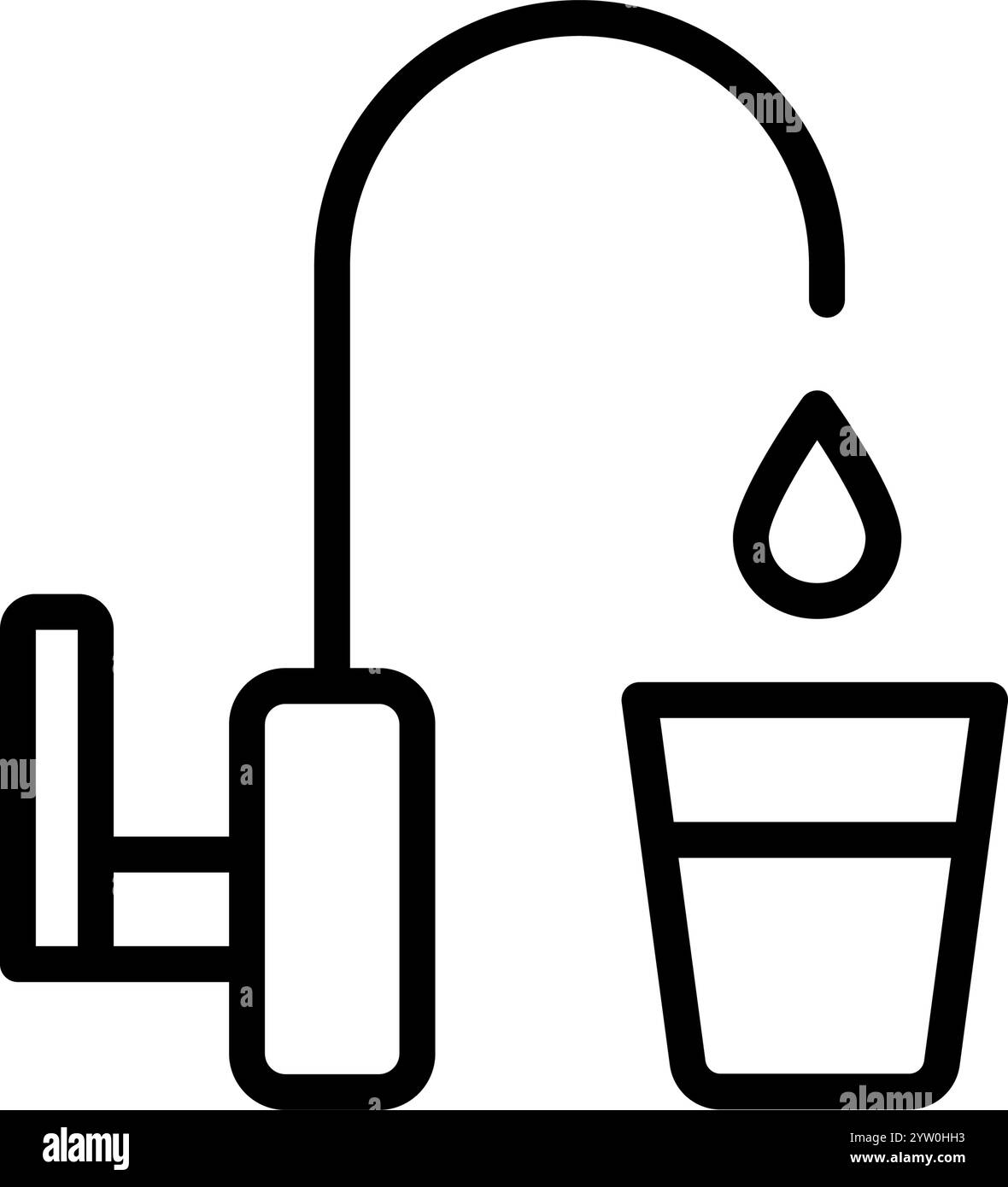 Water tap, plumbing. Filtration and purification water icon. Osmosis ...