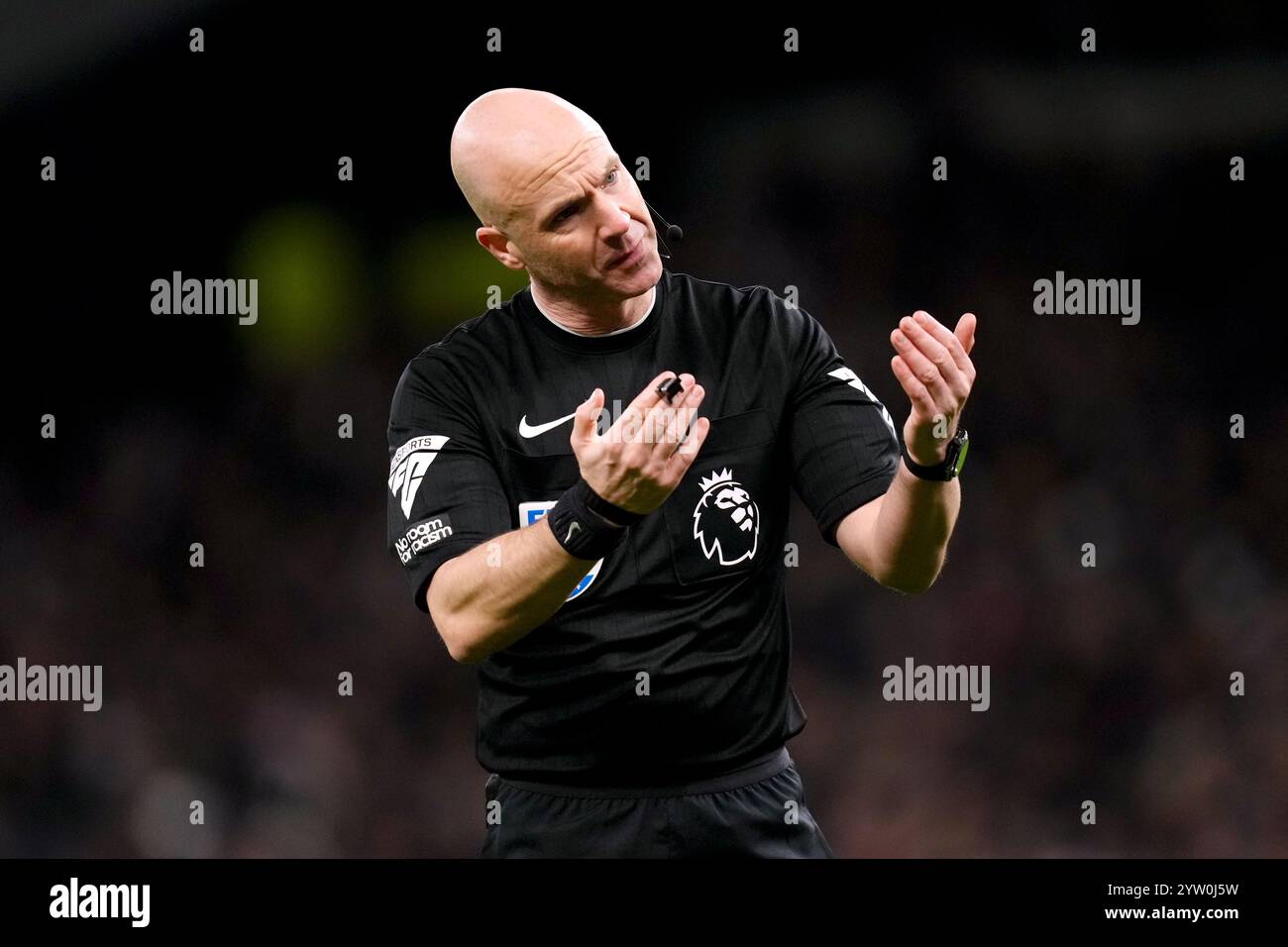 Referee Anthony Taylor during the Premier League match at the Tottenham ...