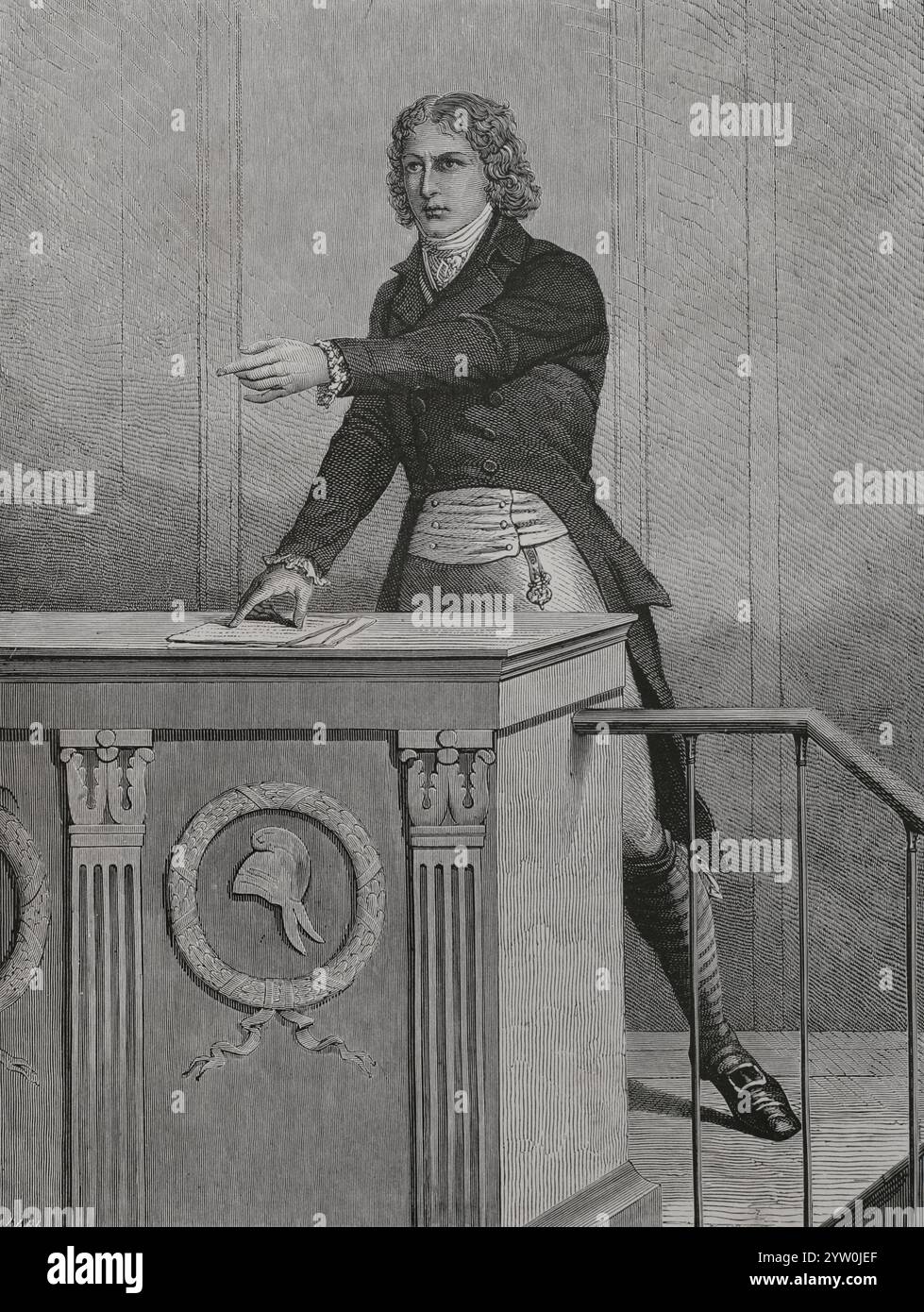 Louis de Saint-Just (Louis Antoine de Saint-Just) (1767-1794). French ...