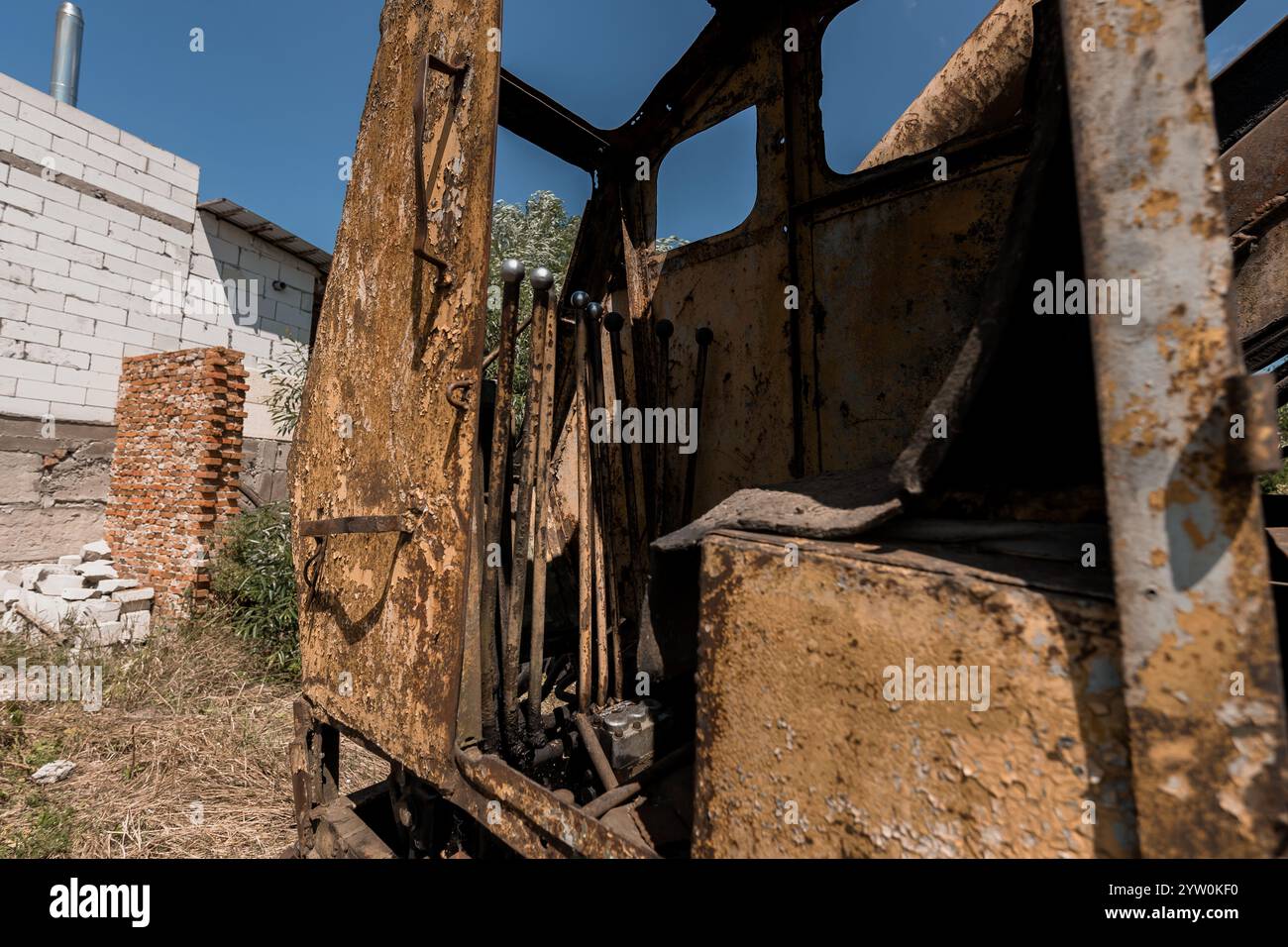 Abandoned Industrial Machinery in a Decaying Environment Stock Photo ...