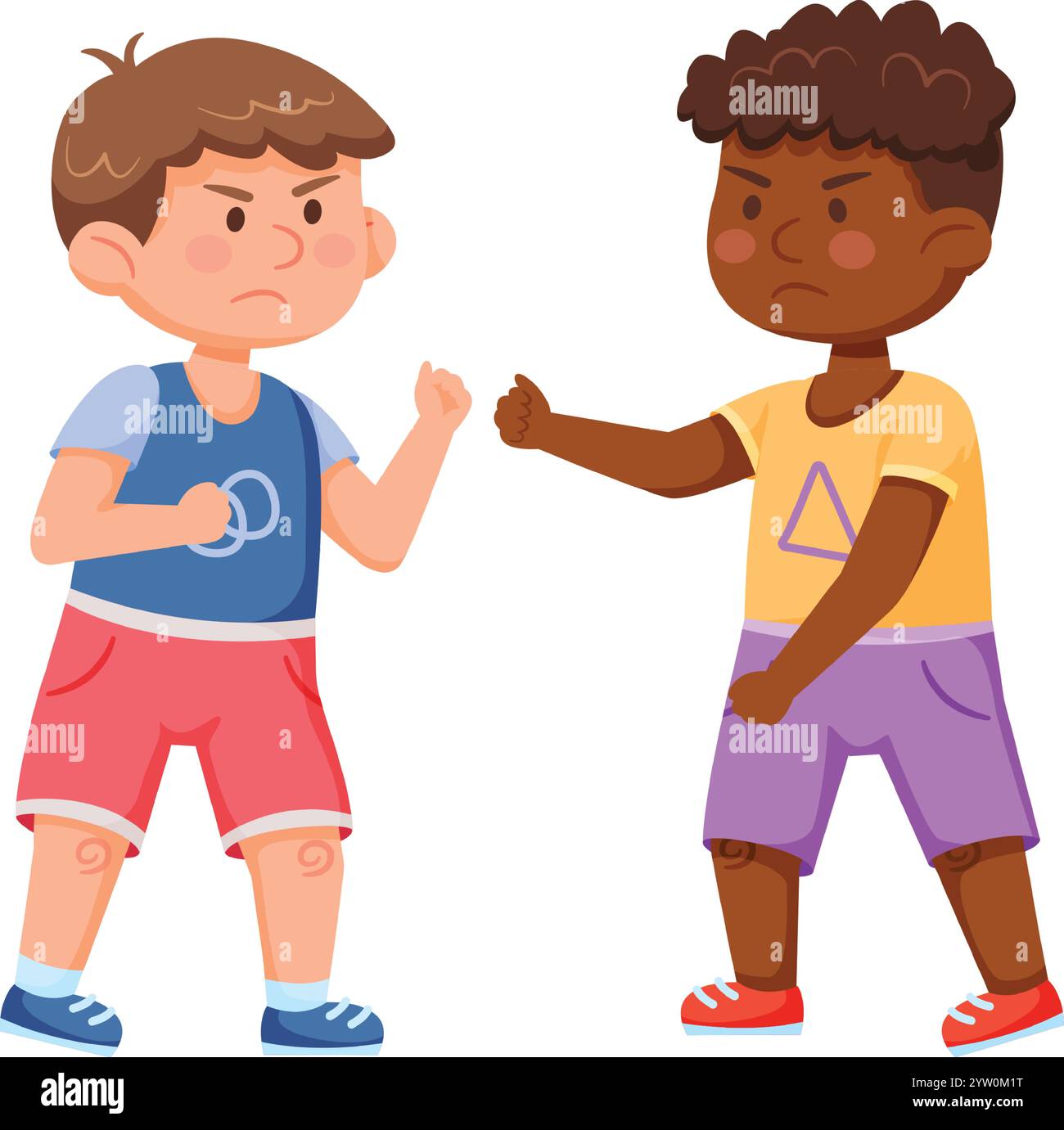 Two boys arguing Cut Out Stock Images & Pictures - Alamy