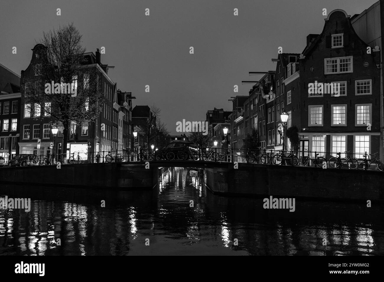 Amsterdam city lights Black and White Stock Photos & Images - Alamy
