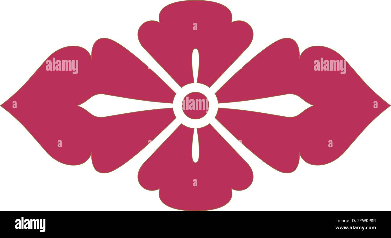 The Hanabishi Crest is a flower-like Japanese mon Stock Vector Image ...
