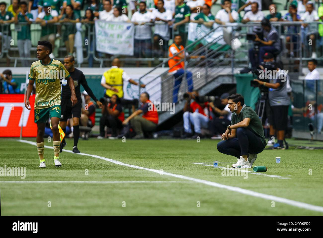 Sao Paulo, Brazil. 08th Dec, 2024. SP - SAO PAULO - 12/08/2024 - BRAZILIAN A 2024, PALMEIRAS x ...