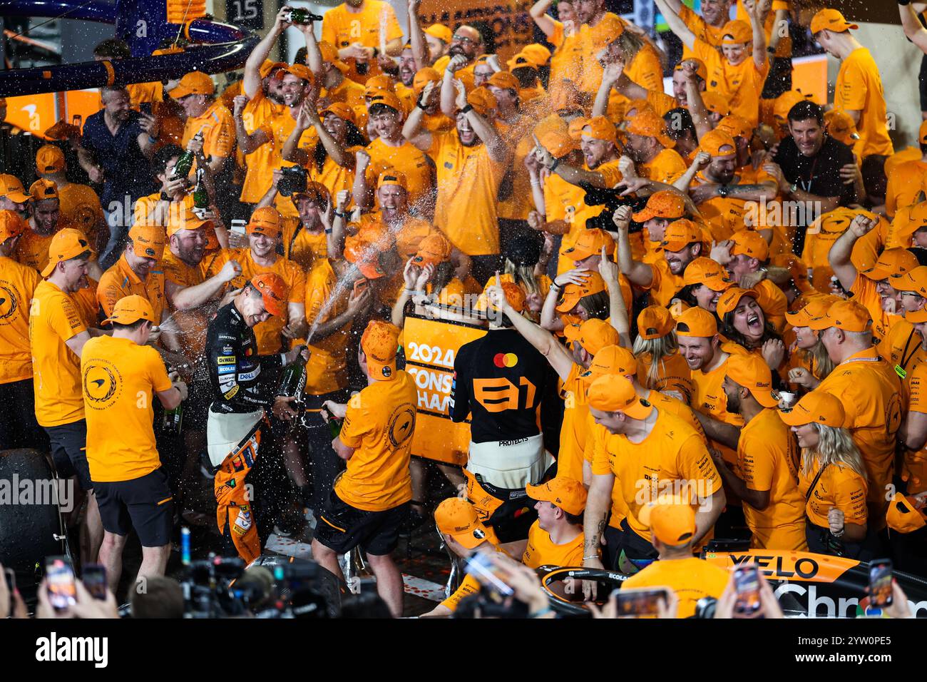 The McLaren F1 Team celebration the win of the constructorsâ ...