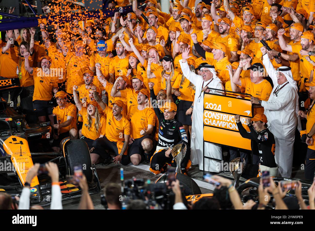 The McLaren F1 Team celebration the win of the constructorsâ ...