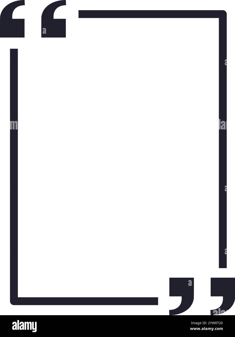 Quotation marks space text Stock Vector Images - Alamy