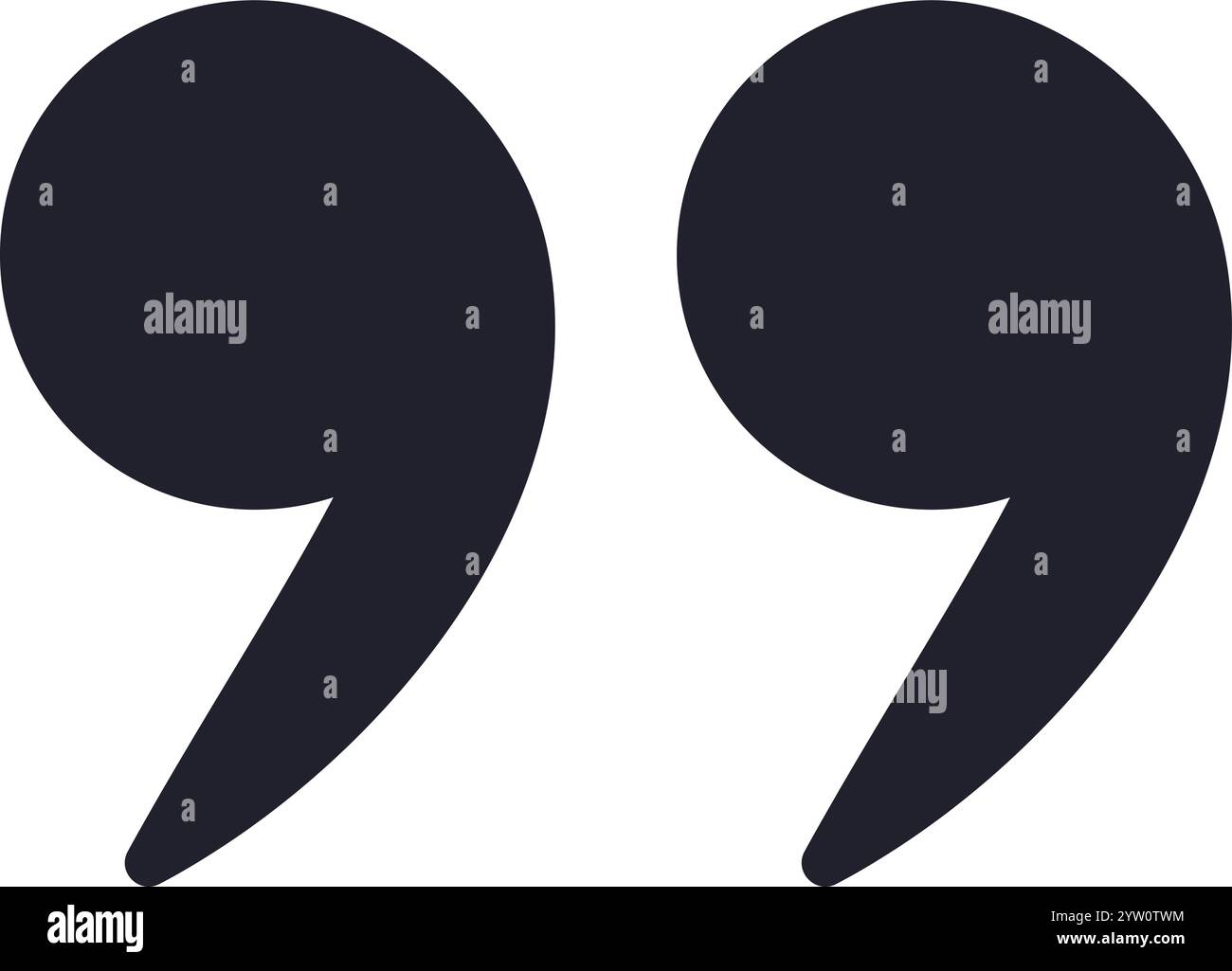 Two dark quotation marks symbolize a verbatim quote, indicating a ...
