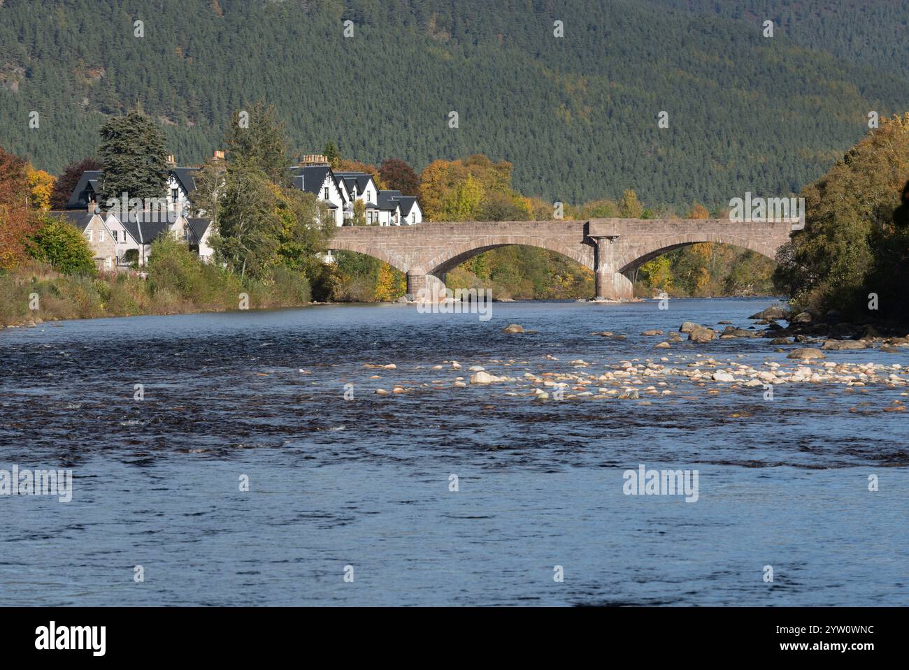 A View of the Royal Bridge Crossing the River Dee at Ballater in the ...