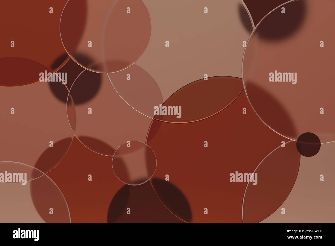 Color of the year 2025 mocha mousse. Glass textured circles in various ...