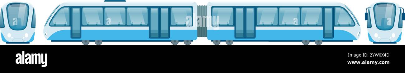 Contemporary electric train representing public transport, highlighting ...