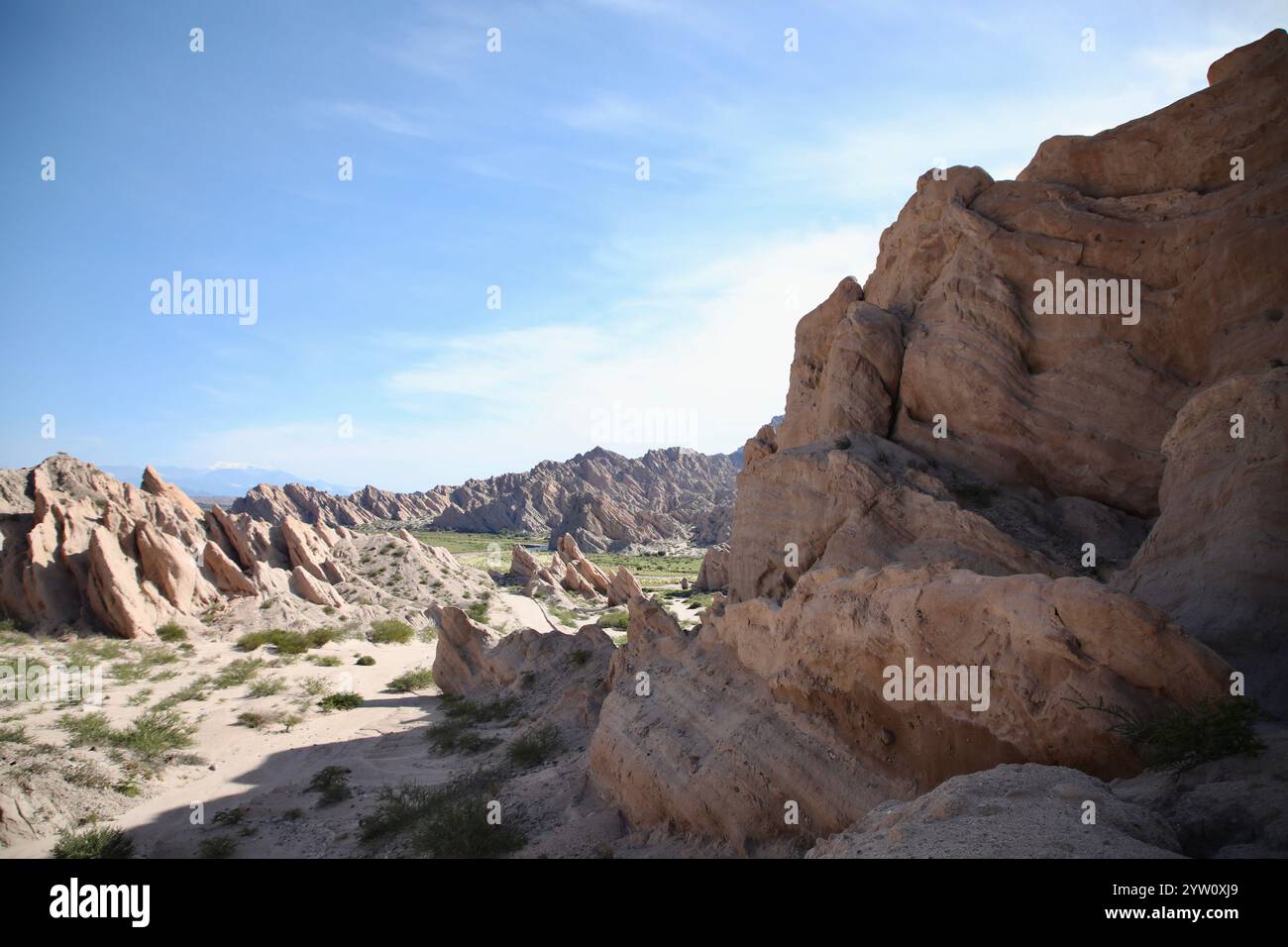 The Quebrada de las Flechas, a rock desert in the province of Salta in ...