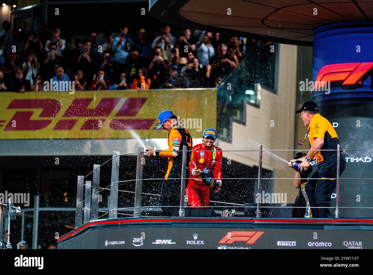 Lando norris podium champagne hi-res stock photography and images - Alamy