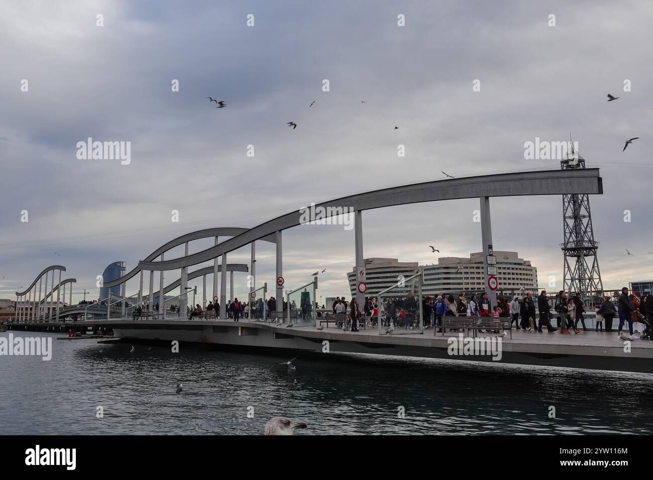 Rambla De Mar is a walkway on the Barcelona waterfront and designed by ...