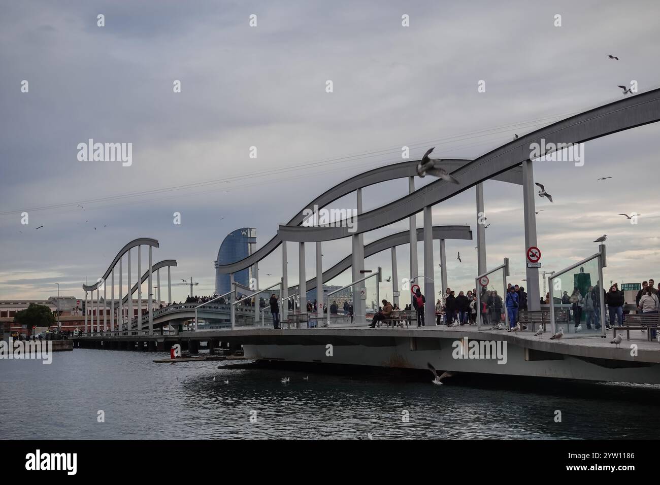 Rambla De Mar is a walkway on the Barcelona waterfront and designed by ...