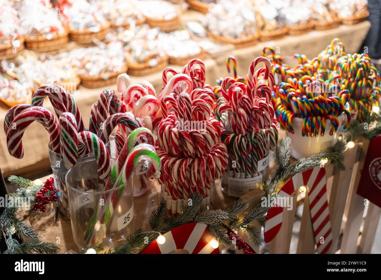 Candy canes display hi-res stock photography and images - Alamy