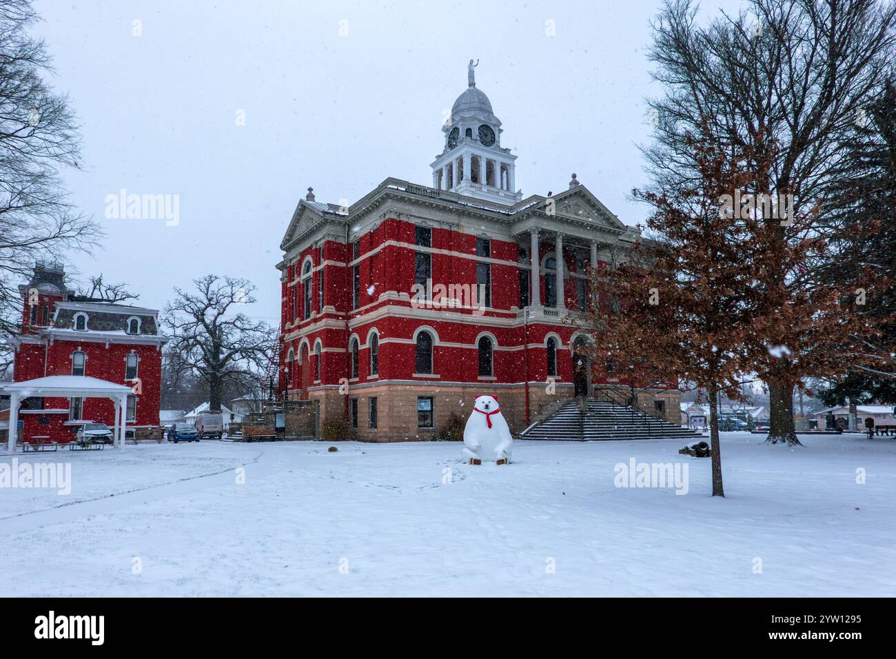 Charlotte, MI - November 30, 2024: Charlotte Michigan Snowfall Around ...