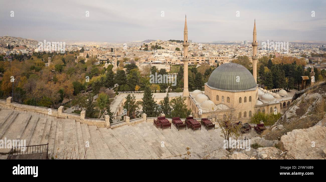 Mevid Halil mosque in dergah mosque and park complex in Sanliurfa city ...