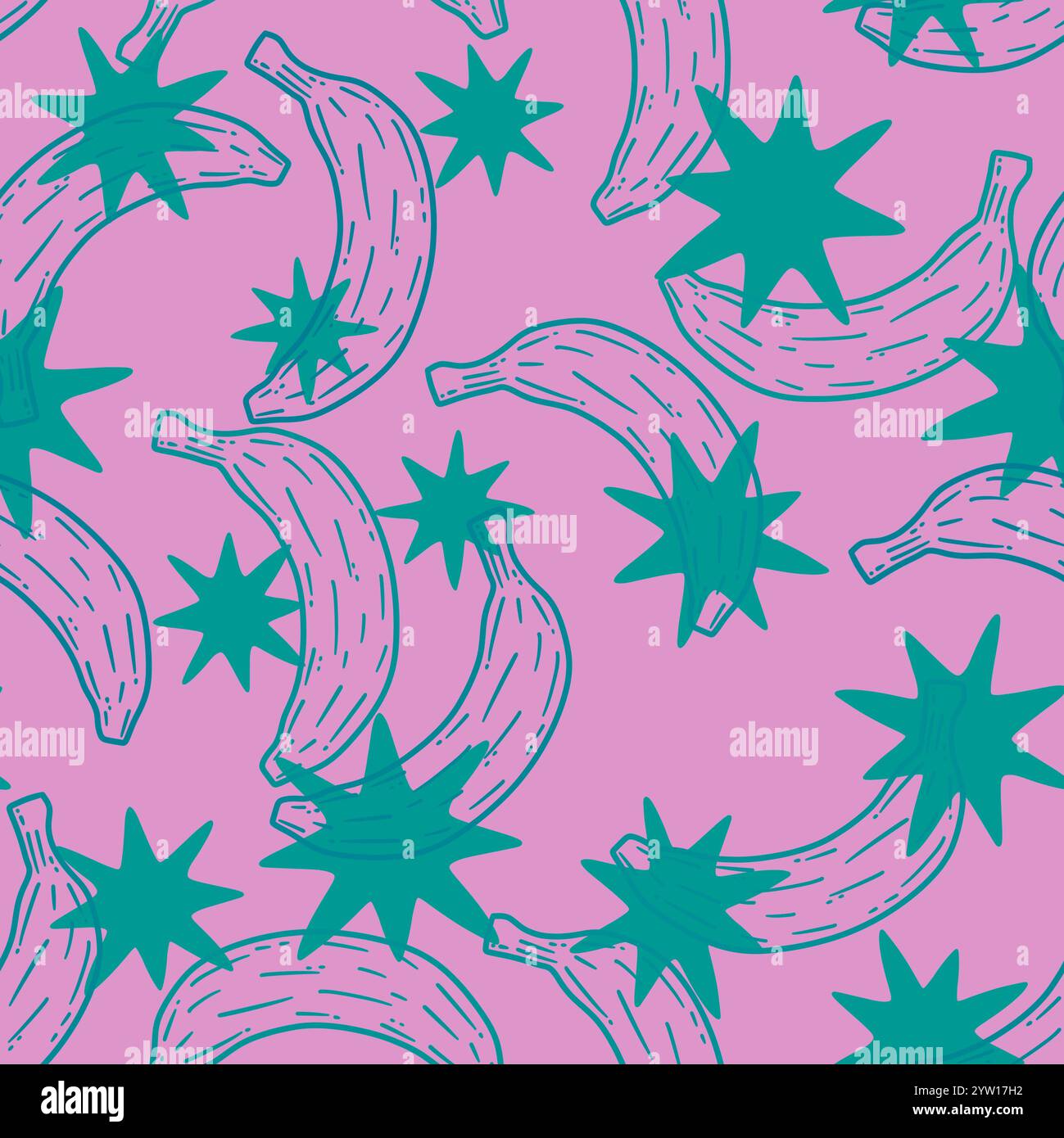 Summer fruit seamless banana pattern for fashion textiles and wrapping paper and fabrics and ...