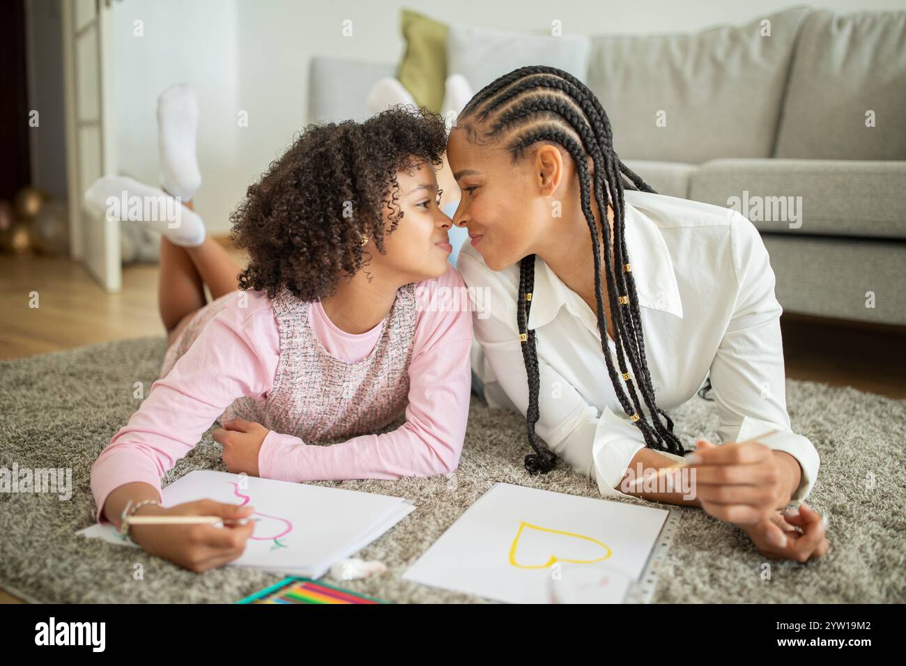 Family moments filled with love and creativity at home Stock Photo - Alamy