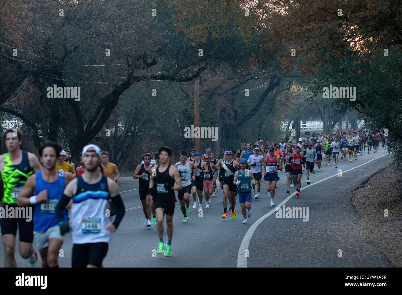 Sacramento, United States. 08th Dec, 2024. Runners participate in the ...