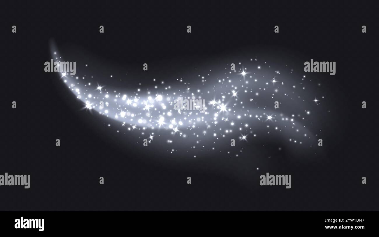 Silver magic cloud with sparkles, stardust sparkling background ...