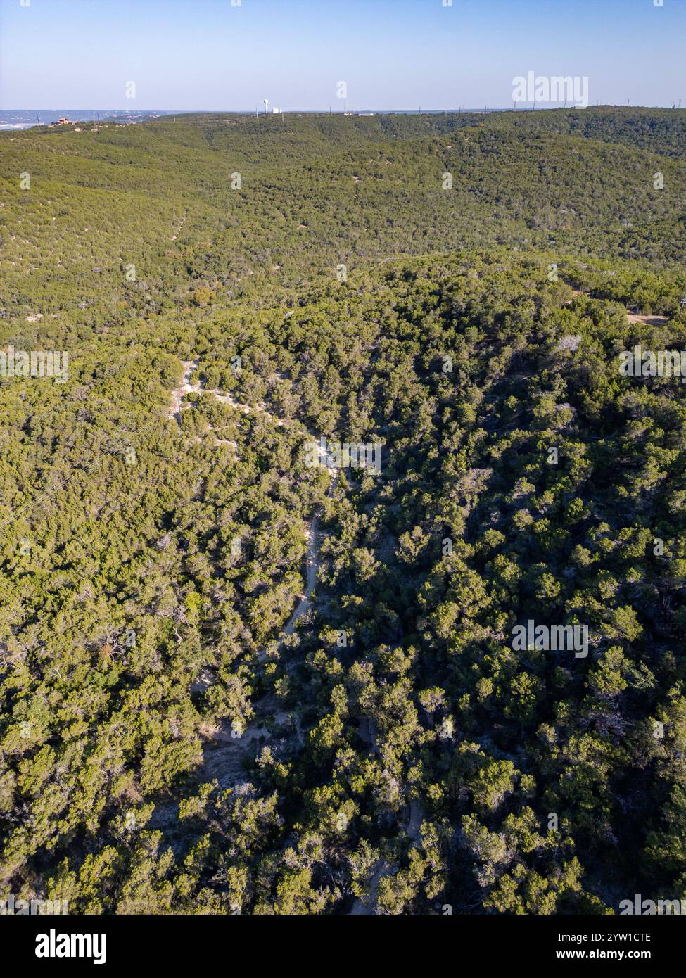 Aerial view of River Place Nature Trail, Austin, Texas, USA Stock Photo ...