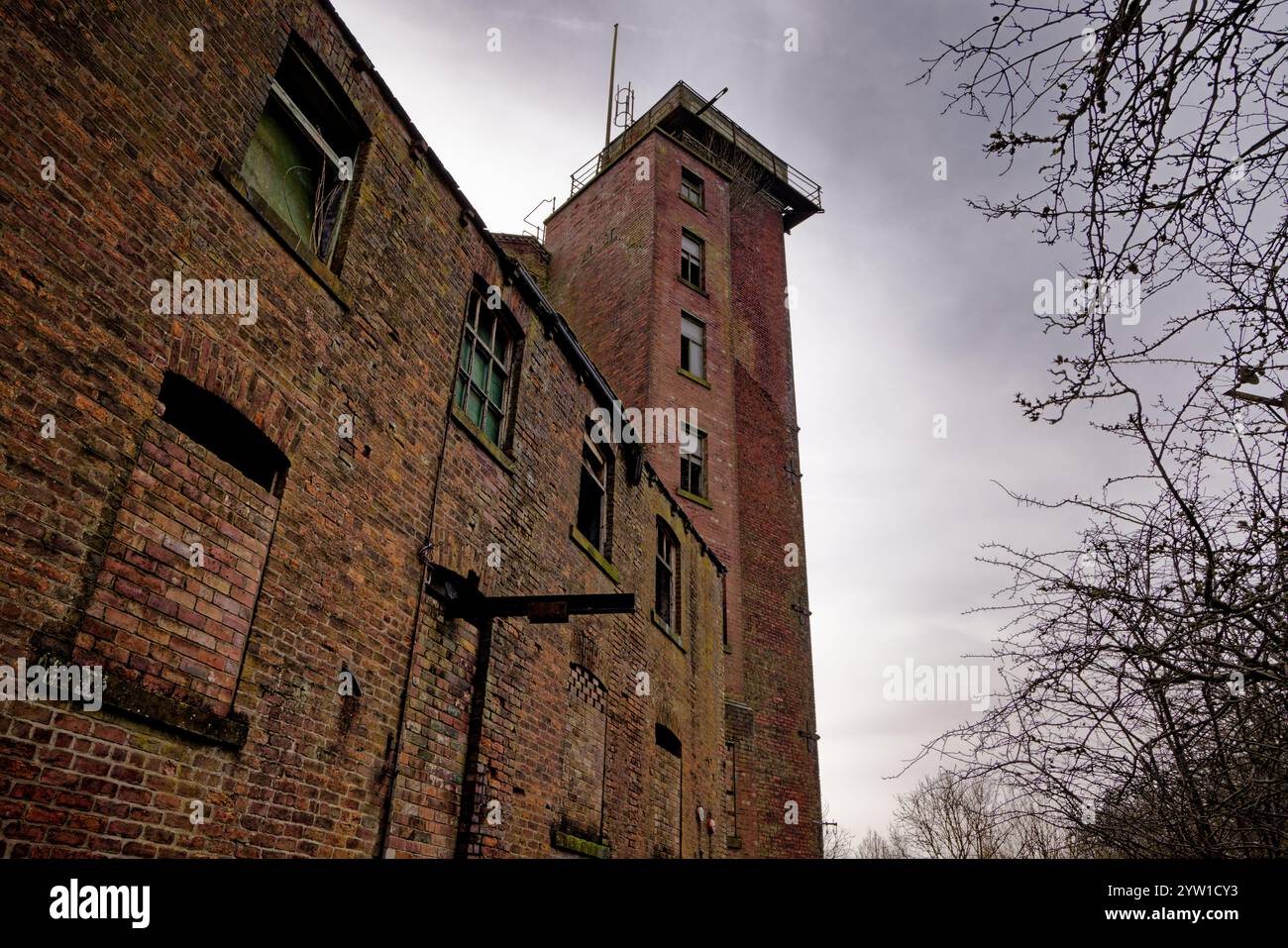 The towering ruins of Crimble Mill, Heywood, Rochdale, England Stock ...
