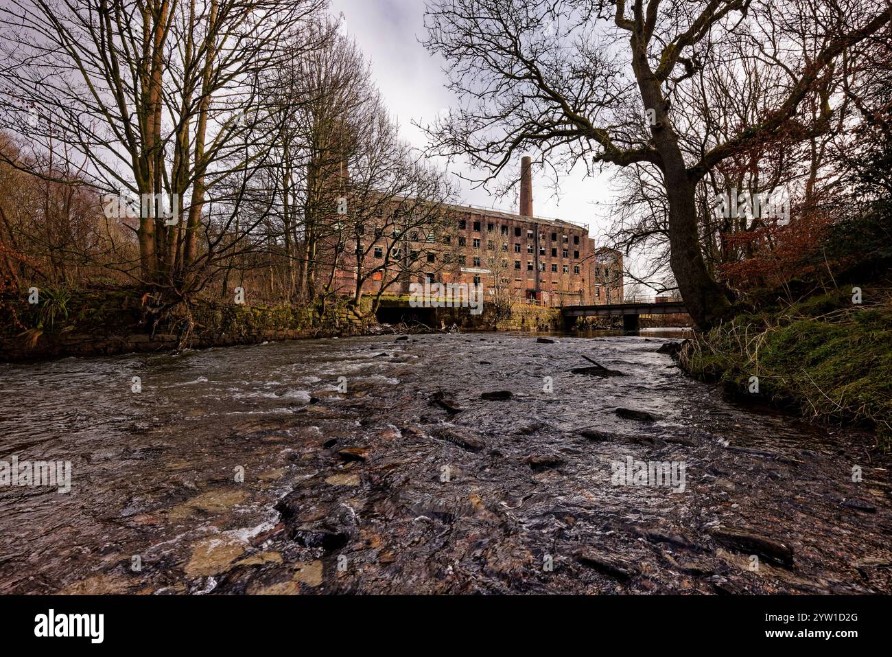 The ruins of Crimble Mill beside the River Roch, Heywood, Greater ...