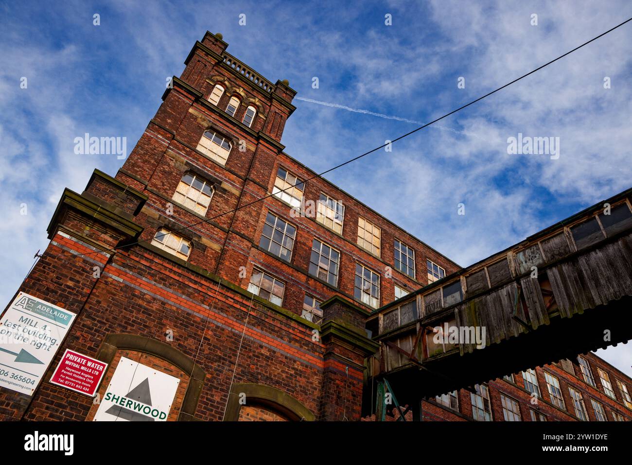 The impressive buildings of Mutual Mills, Heywood, Rochdale, England ...