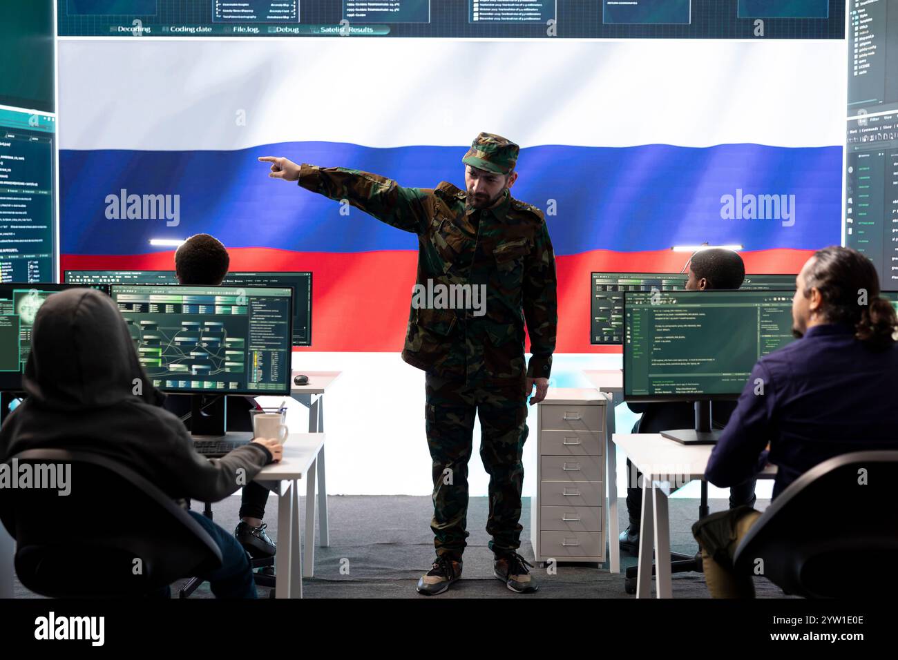 Russian army officer supervising cyber attacks on state networks, spreading misinformation and ...