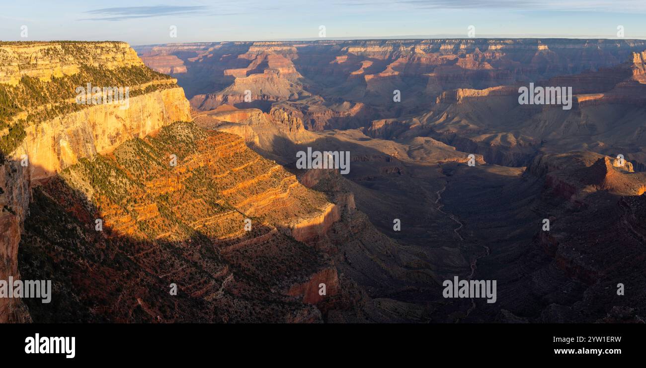 Sunrise over the Grand Canyon from Shoshone Point; Grand Canyon National Park, Tusayan, Arizona ...