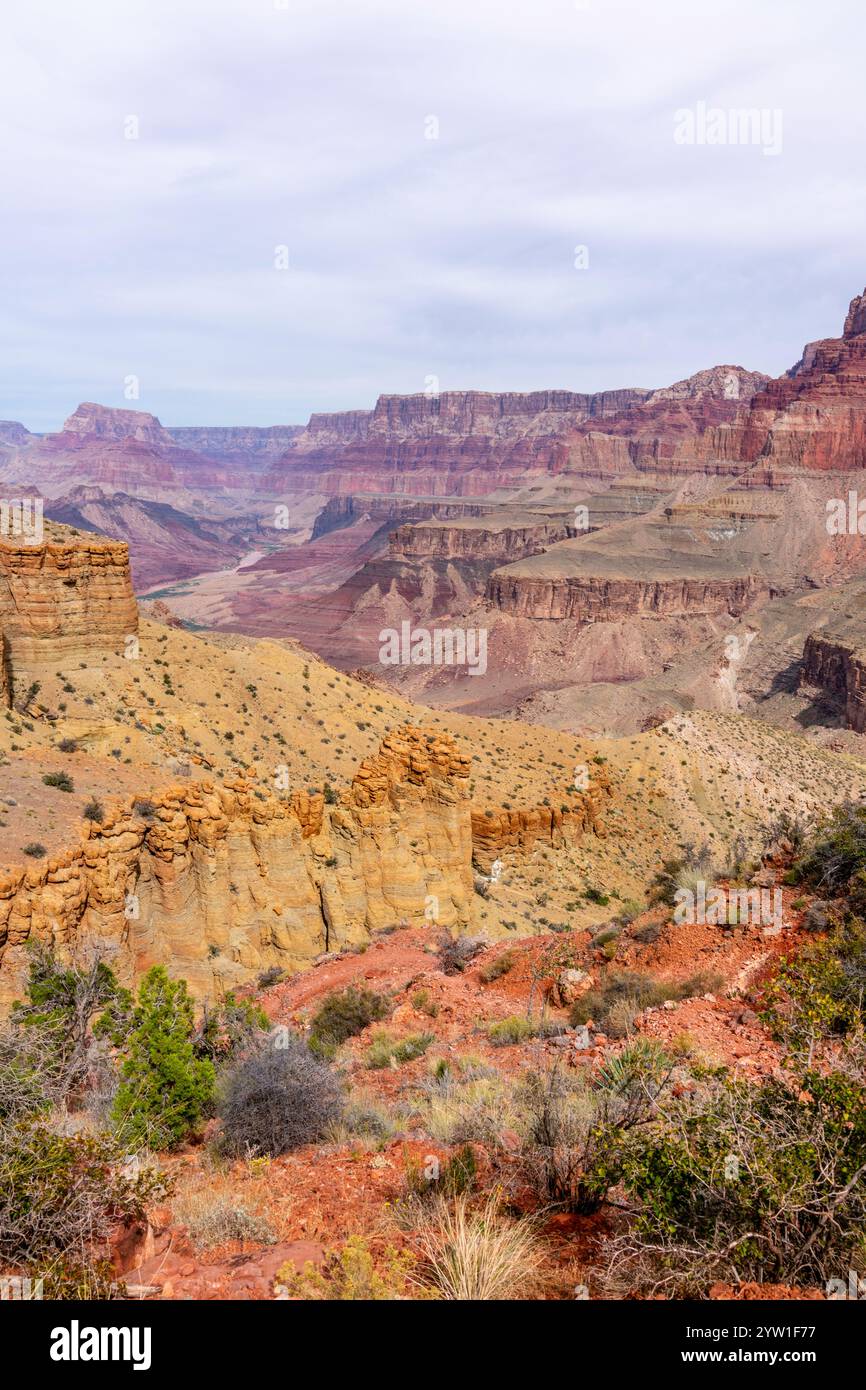 Morning photograph over the Grand Canyon from Tanner Trail; Grand ...