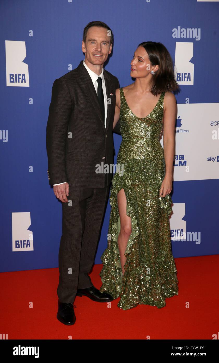 Michael Fassbender and Alicia Vikander attend the 27th British ...