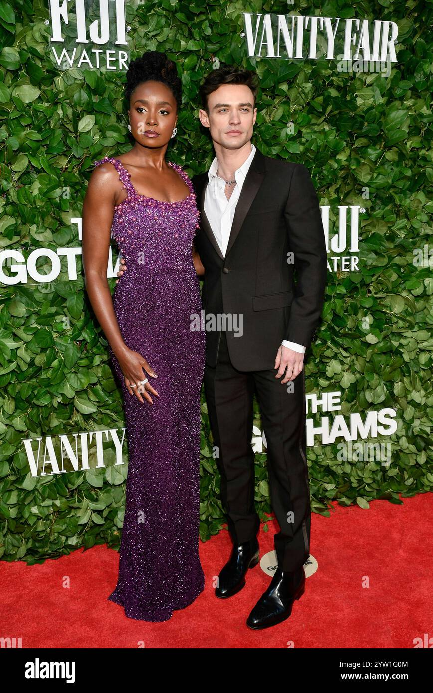 Kiki Layne, left, and Thomas Doherty attend The Gothams Film Awards at ...