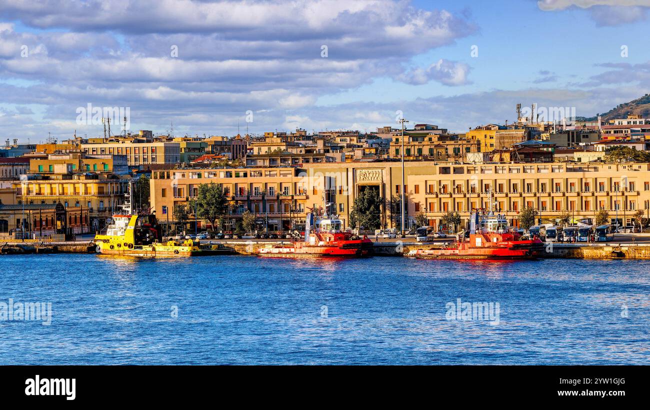 MESSINA, ITALY - October 12, 2024: Messina, a key Sicilian port city ...