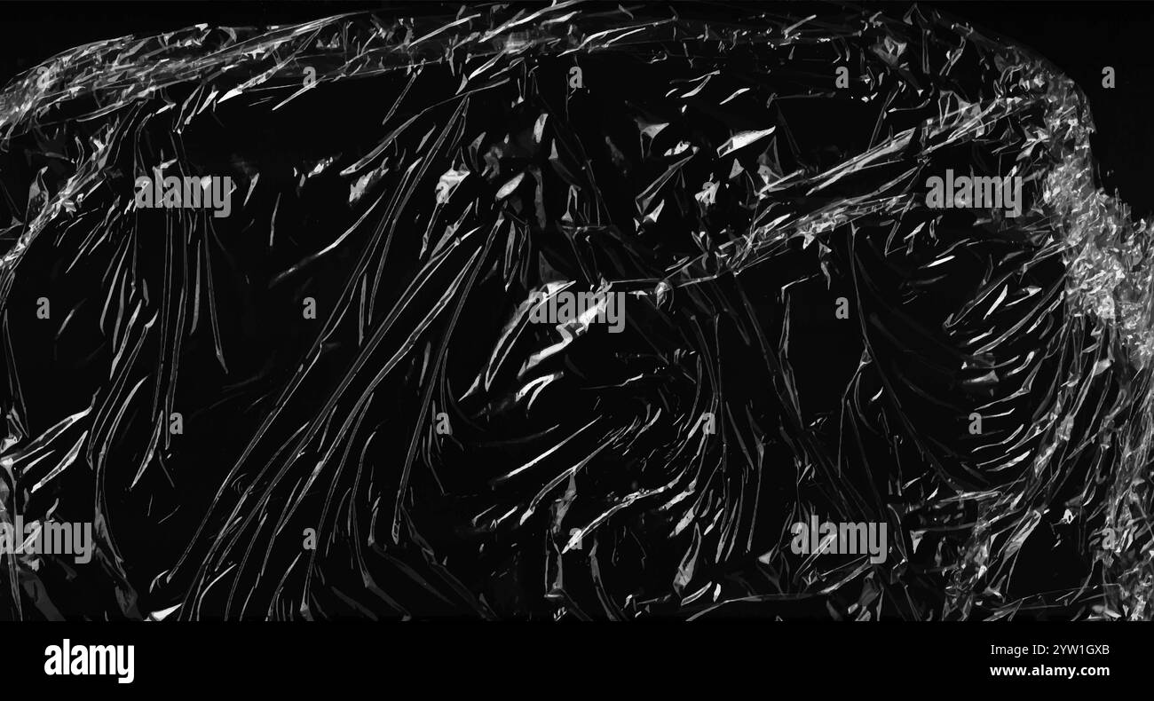 Vector texture of plastic film on dark background Stock Vector Image ...