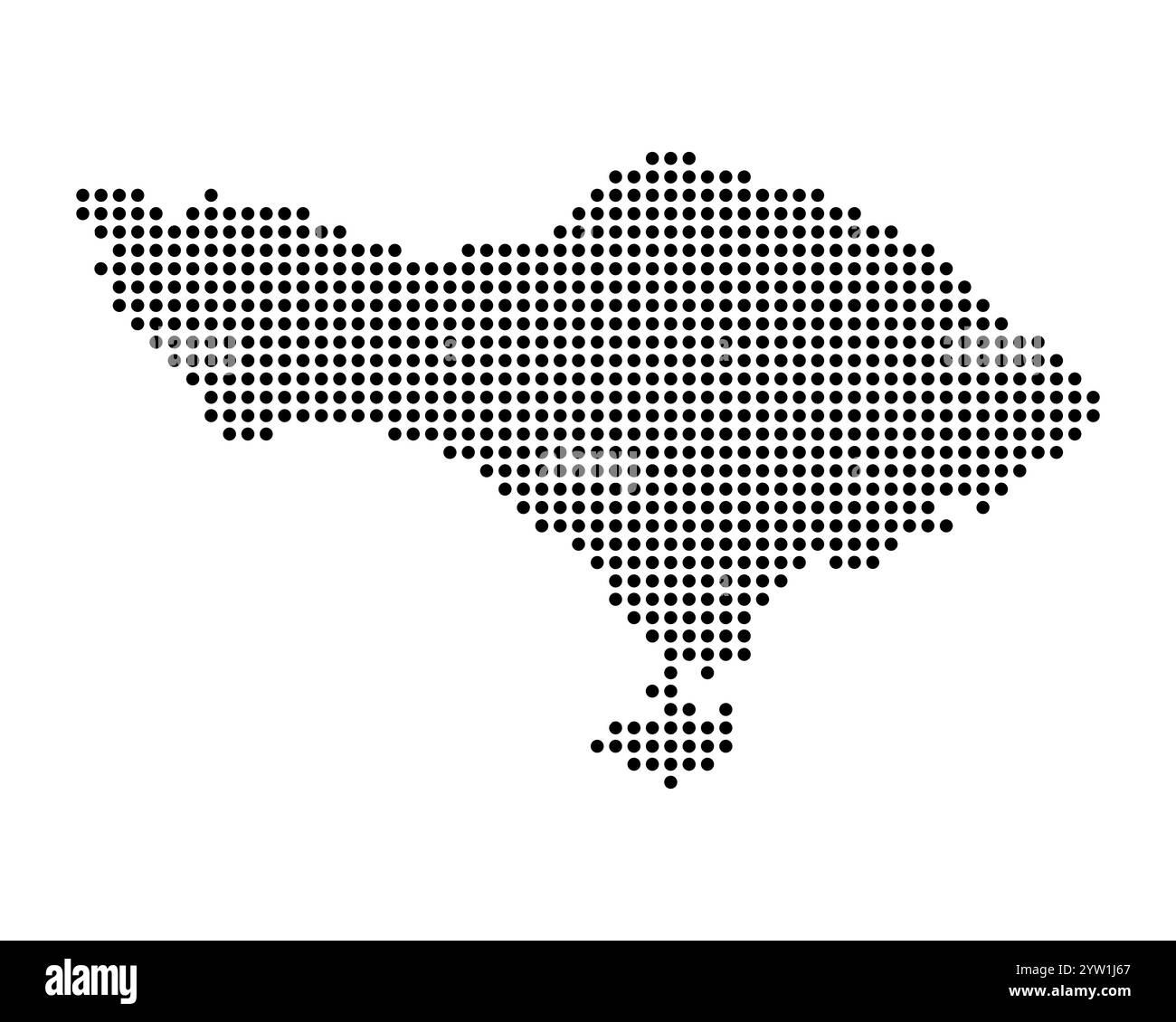 Bali island dotted map isolated on white background. Vector design ...