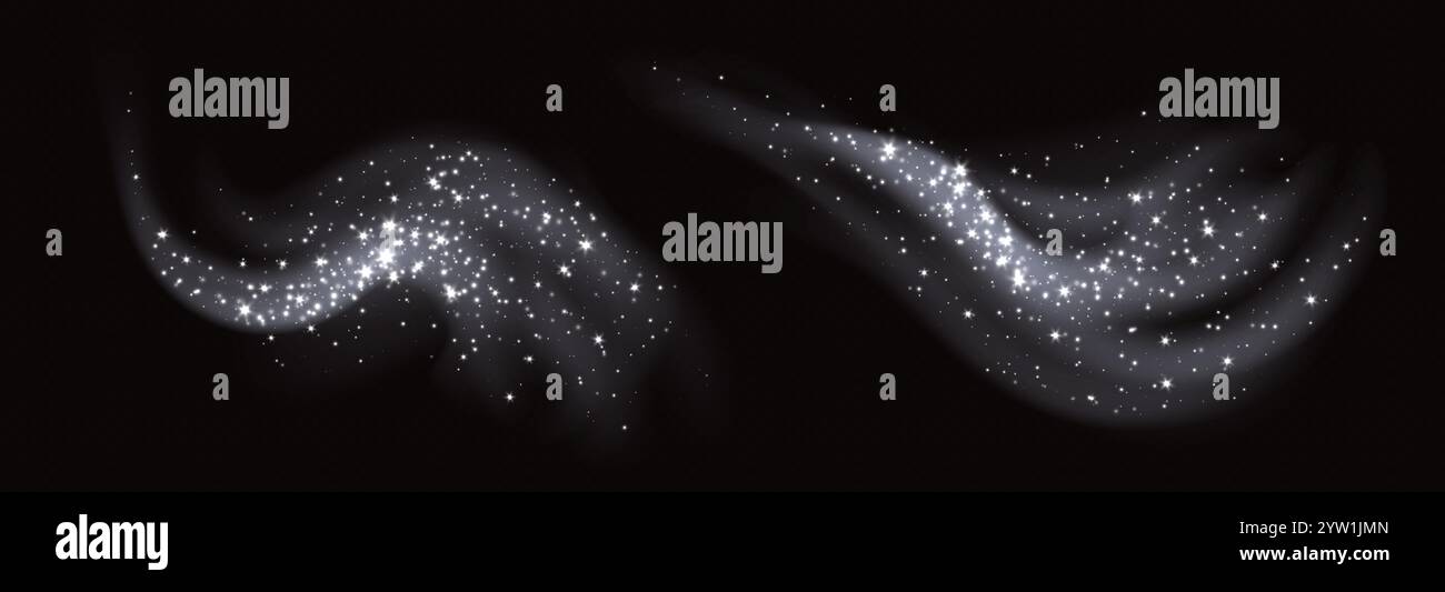 Silver magic cloud with sparkles, stardust sparkling background ...