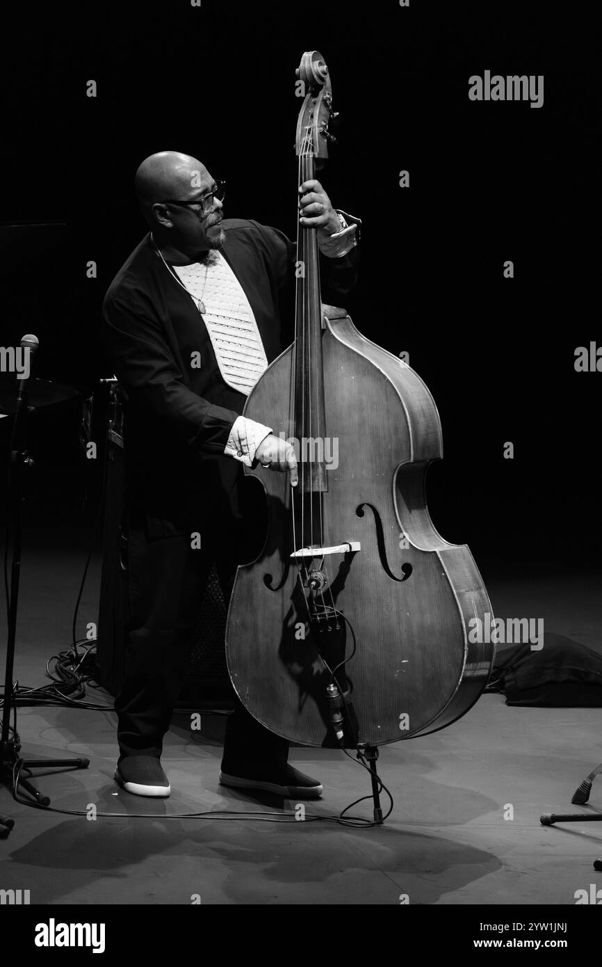 American Christian Lee McBride performs during the JAZZMADRID concert ...