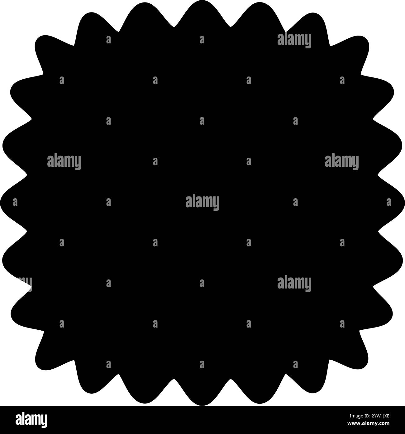 Laced Squircle Or Square With Rounded Borders Shape Simple Geometric Frilly Form Isolated On