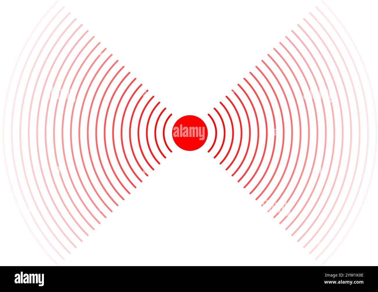 Red signal sign. Pain localization icon. Ache or inflammation symbol ...