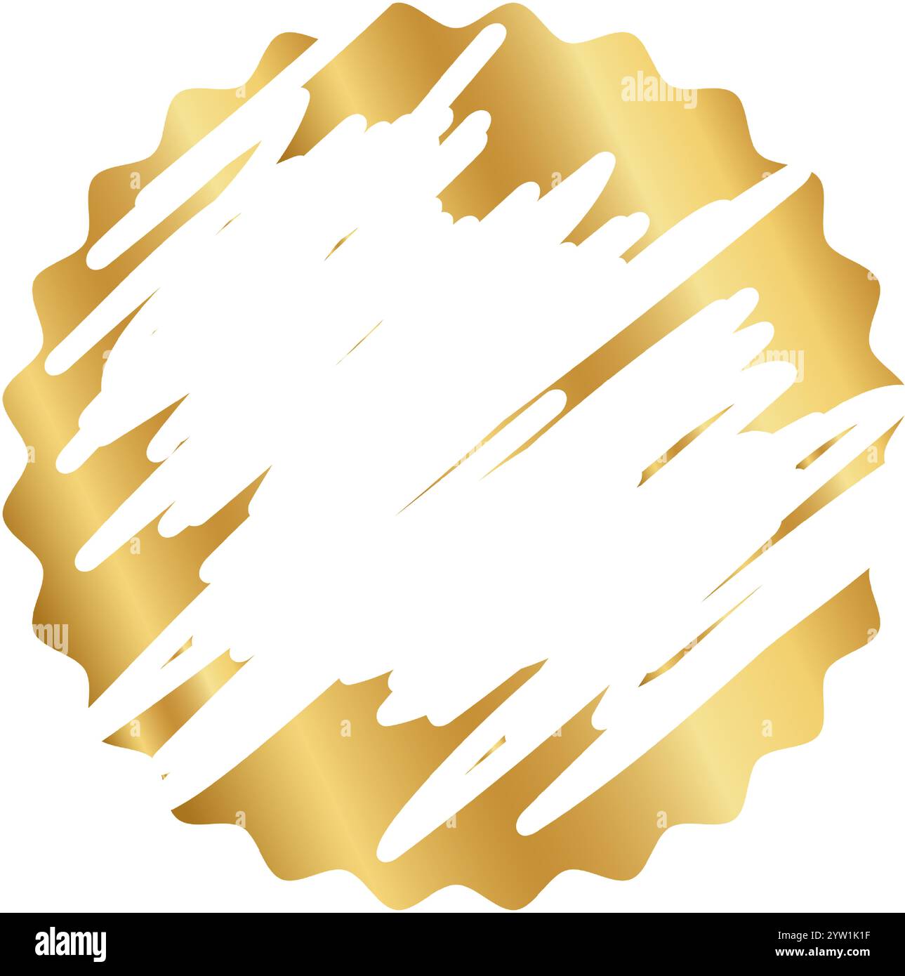 Golden round scratch card surface with scraped texture. Gold winner ...