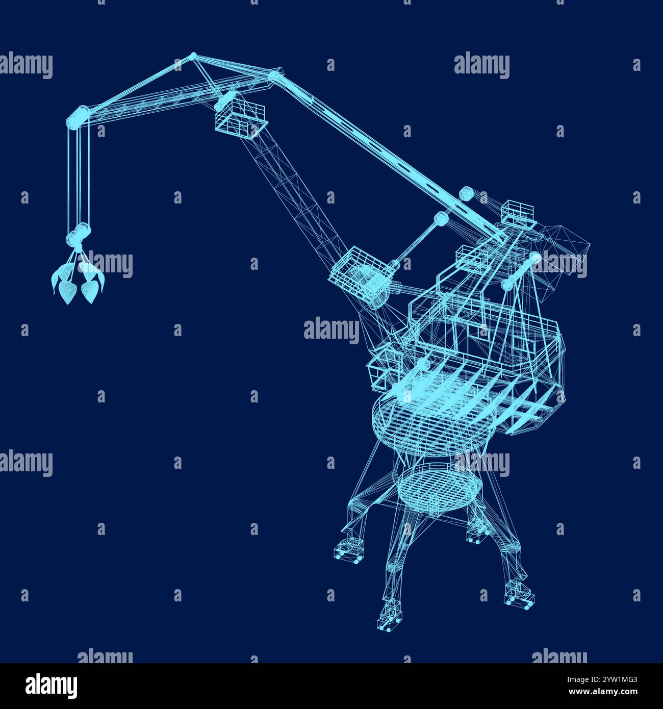 Crane vehicle in building Stock Vector Images - Alamy