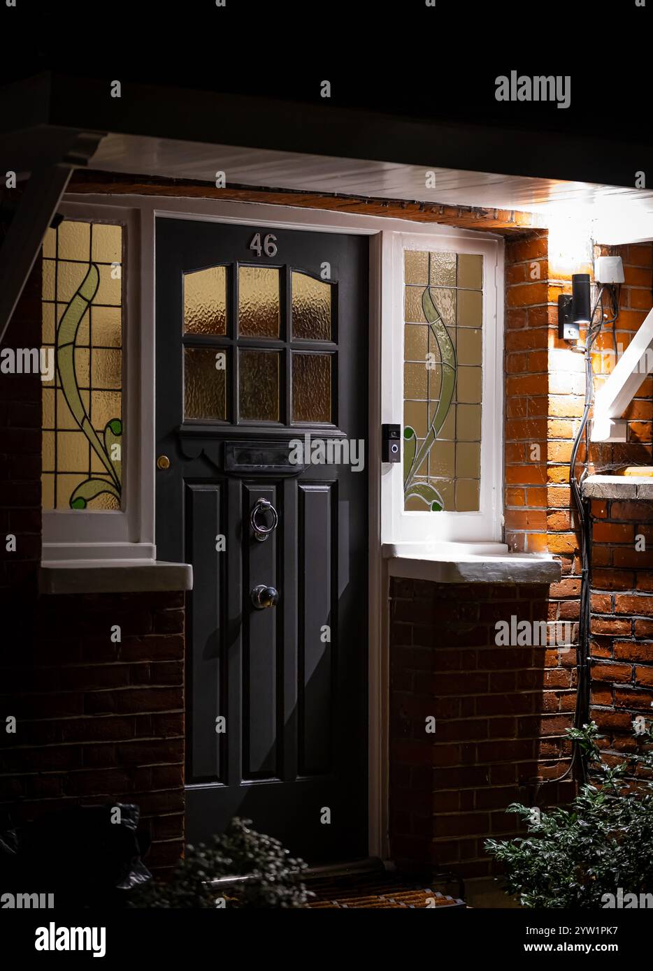 The door to middle class house in suburbs of London, UK Stock Photo - Alamy