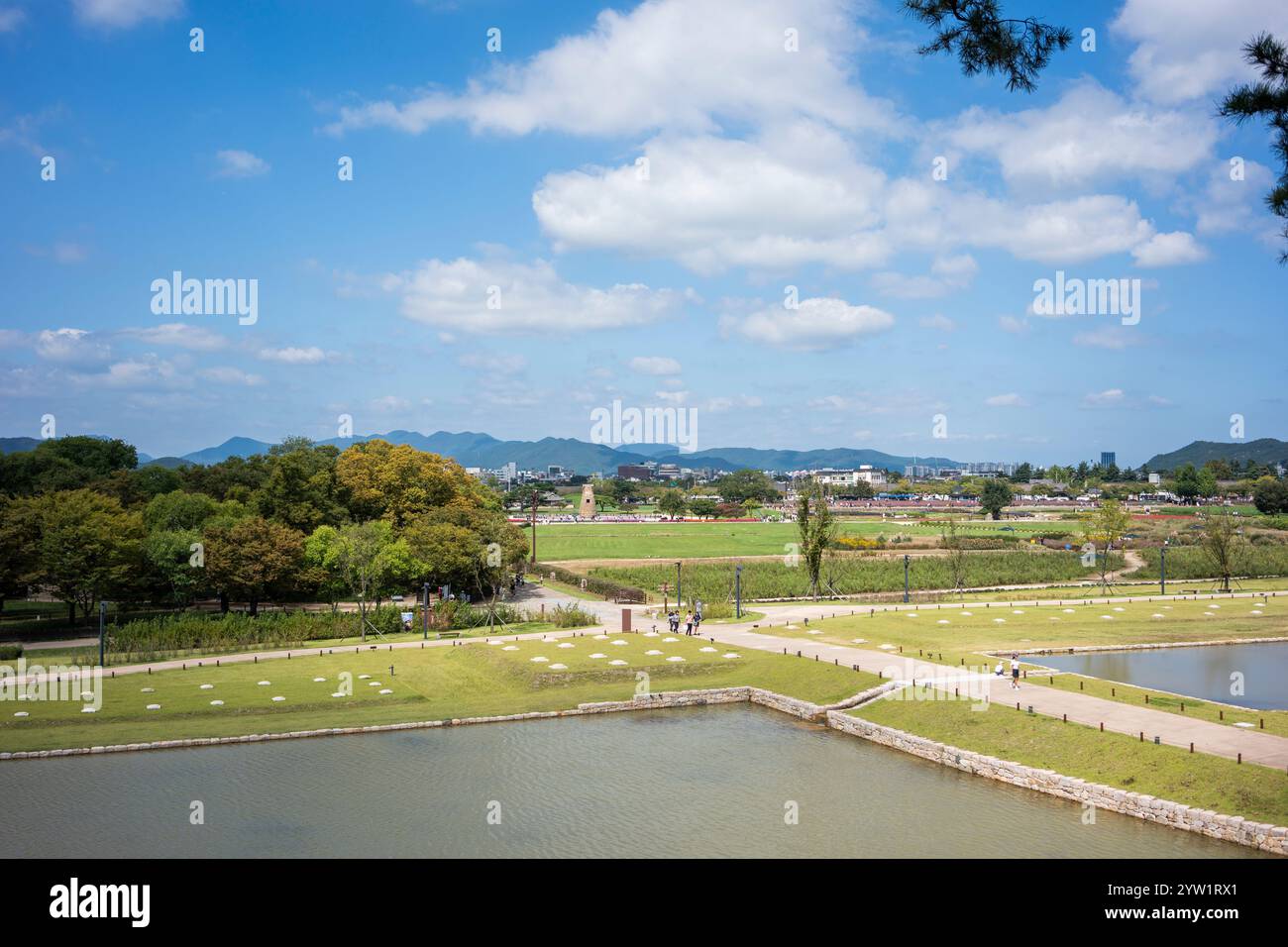 Daereungwon Tomb Complex in a Verdant Landscape in Gyeongju, South ...