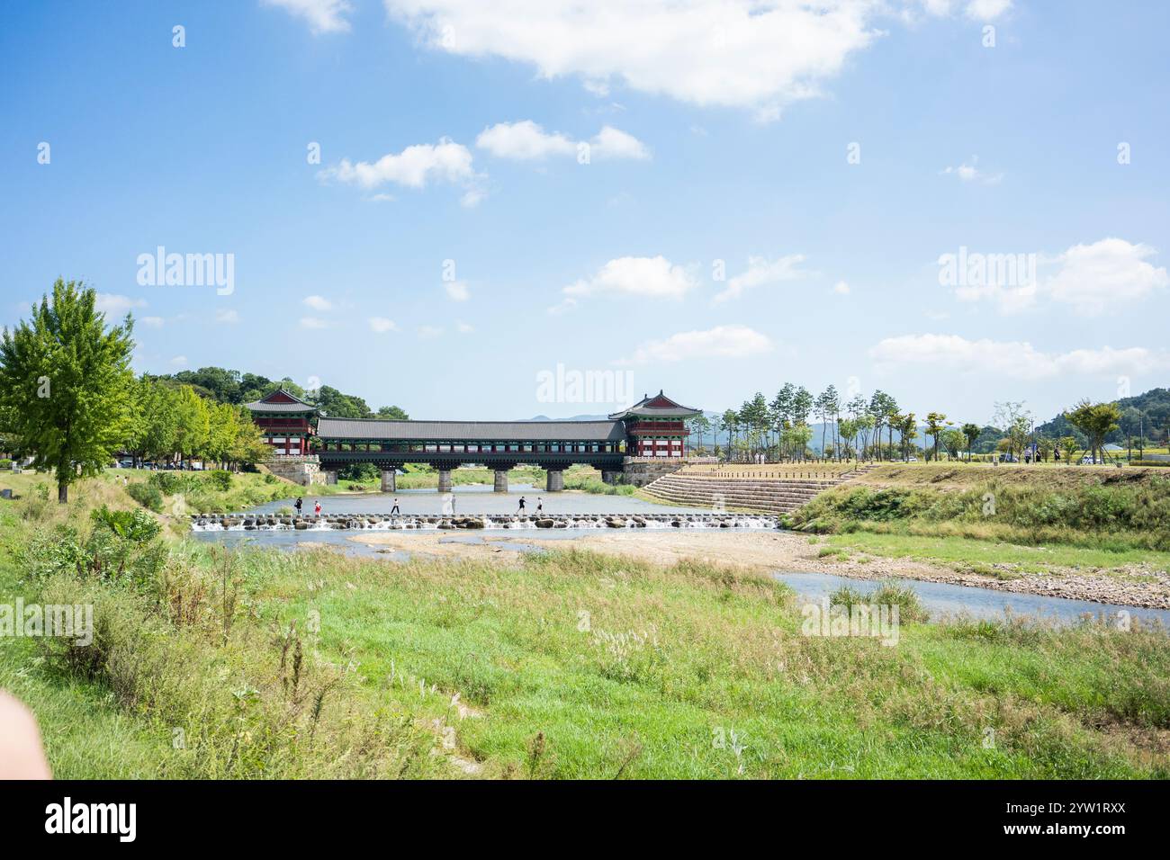 Woljeonggyo Korean traditional bridge at summer in Gyeongju, Korea ...