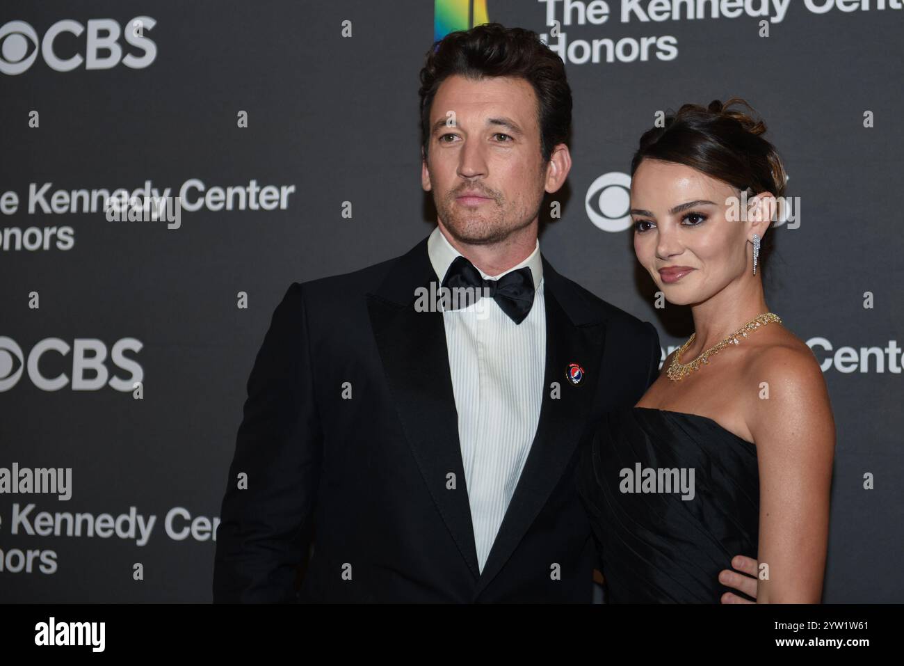 Washington, United States. 08th Dec, 2024. Actor Miles Teller and his ...