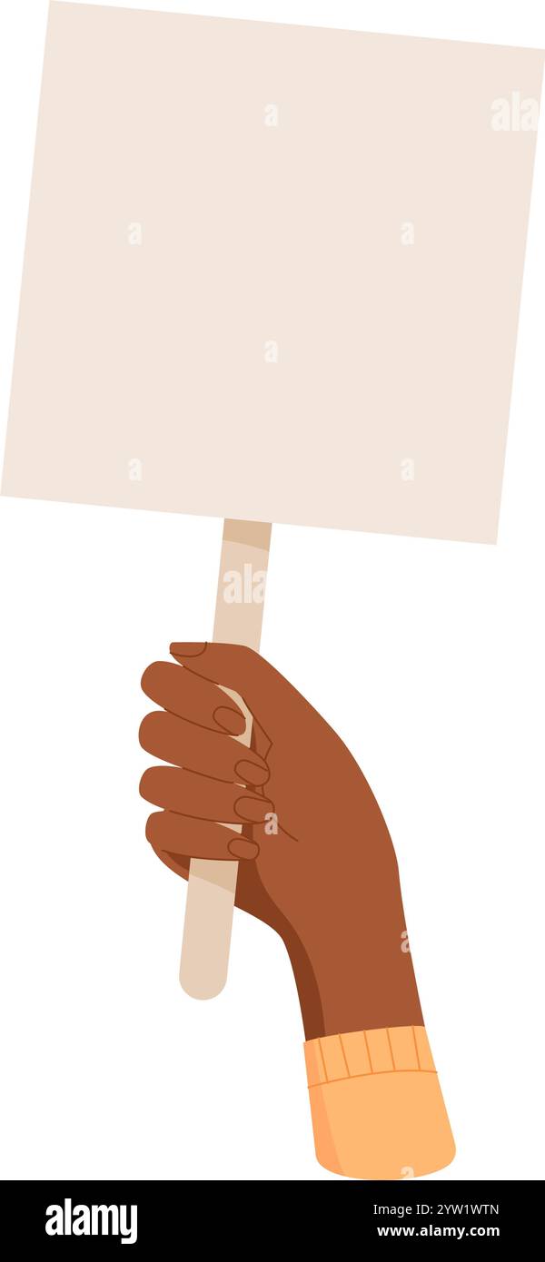 Human Hand Holds Placard Stock Vector Image & Art - Alamy