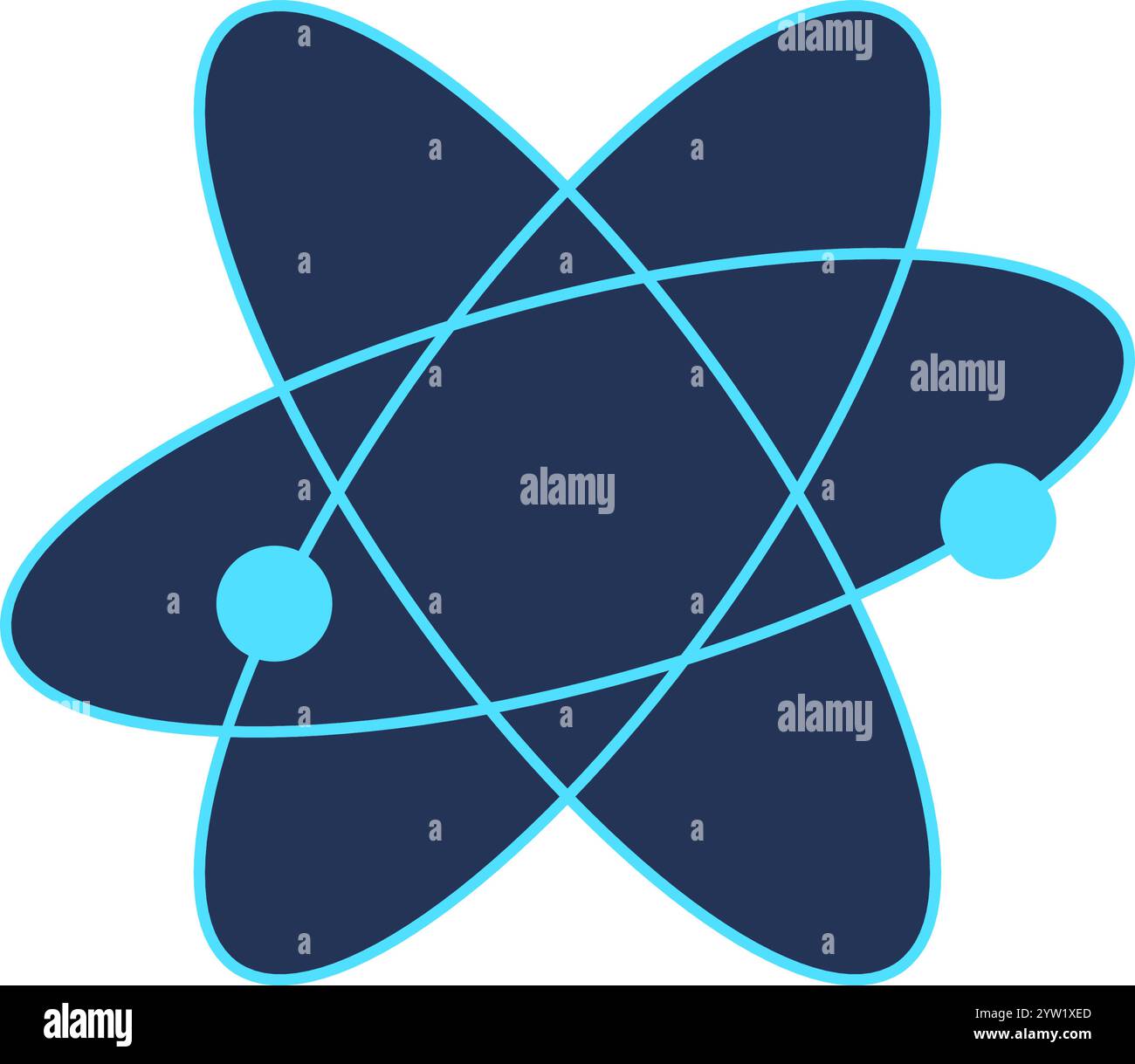 Line Atom Shape Stock Vector Image & Art - Alamy